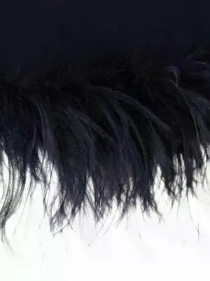 P.a.r.o.s.h Feather-trim Bow-detail Mini Dress