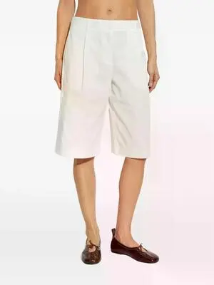 Matteau Pleated Cotton Chino Shorts