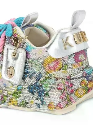 Kurt Geiger Floral Sequin Embellished Lace-up Sneakers