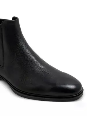 Santoni Leather Chelsea Boots