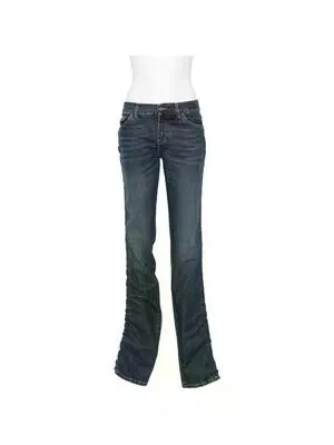 Liu Jo X Elodie Whiskered Ruched Jeans