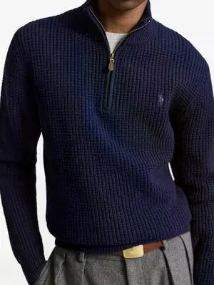 Polo Ralph Lauren Waffle Knit Quarter-zip Sweater