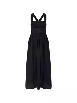 Matteau Cross-back Midi Dress - Black