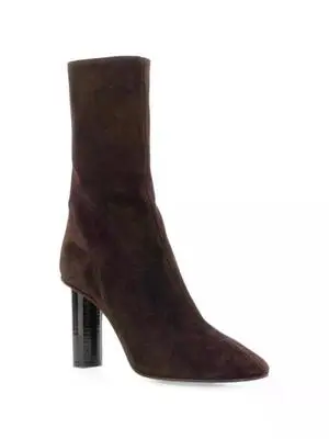 Paris Texas Alice Croc-effect Block-heel Ankle Boots