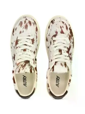 AUTRY Pony-hair Effect Sneakers - Neutrals