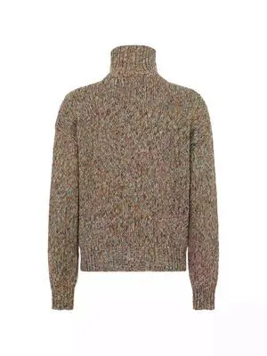 Dsquared2 Mouliné High Neck Half-zip Sweater