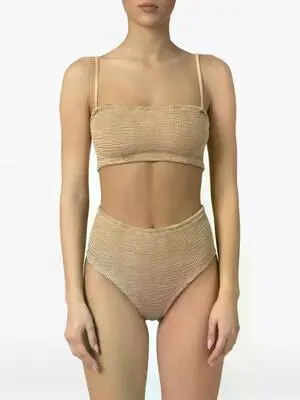 PARAMIDONNA Marie Smocked Bikini Set - Neutrals