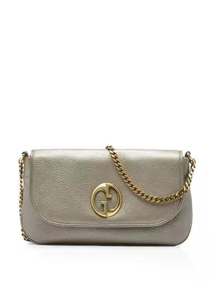 Gucci Calfskin 1973 Chain Crossbody Bag - Grey