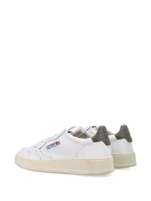 AUTRY Medalist Low Sneakers In And Chocolate Leather