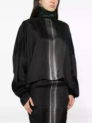 Rick Owens Contrast Print Oversized Blouse