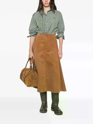 Polo Ralph Lauren Corduroy Flared Midi Skirt