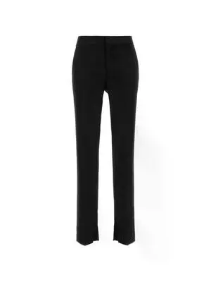 PT TORINO Pressed-crease Slit-hem Trousers - Black