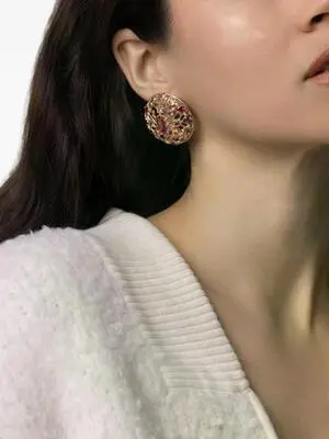 DENISE CASSOU Celestial Night Rubellite And Tourmaline Earrings