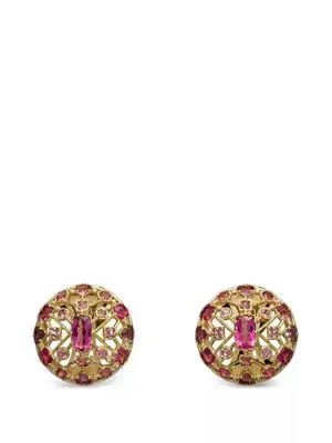 DENISE CASSOU Celestial Night Rubellite And Tourmaline Earrings - Gold