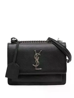 Saint Laurent 2016 Small Grained Calfskin Monogram Sunset Crossbody Bag