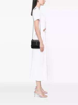 Saint Laurent 2016 Small Grained Calfskin Monogram Sunset Crossbody Bag
