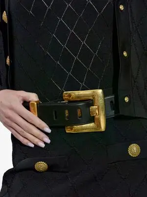 Balmain Logo-engraved Buckle Belt