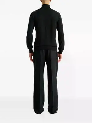 Balmain Logo-embroidered Turtleneck Sweater - Blue
