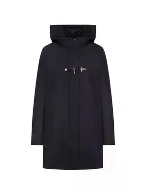 FAY ARCHIVE Hooded Toggle-fastening Coat - Blue