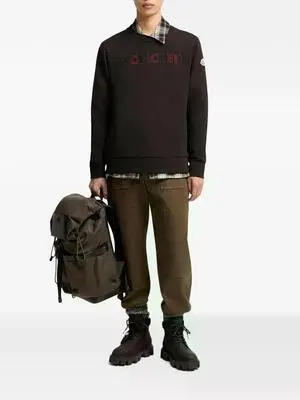 Moncler Logo-embroidered Crew-neck Sweatshirt