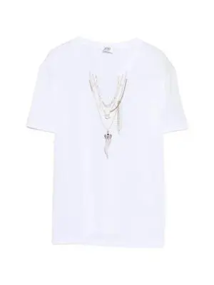 Liu Jo Graphic-print Rhinestone-embellished T-shirt