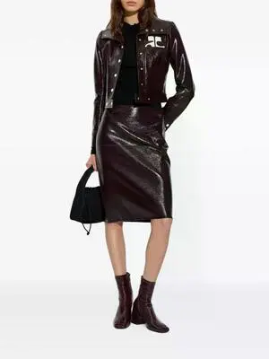 COURREGES Logo Detail Midi Skirt