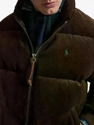 Polo Ralph Lauren Corduroy Padded Zip-up Jacket - Brown