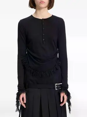 ANN DEMEULEMEESTER Mare Serafino T-shirt - Black
