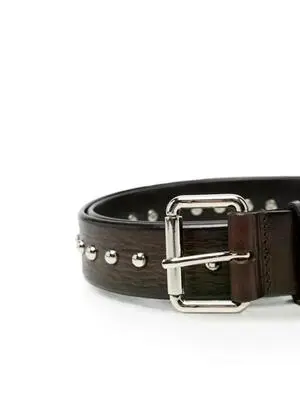P.a.r.o.s.h Stud-embellished Grained Leather Belt