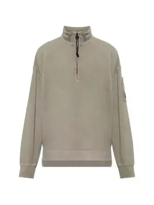 C.P. COMPANY Quarter-zip Lens Detail Sweater - Green