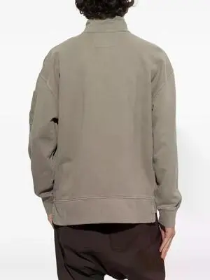 C.P. COMPANY Quarter-zip Lens Detail Sweater - Green