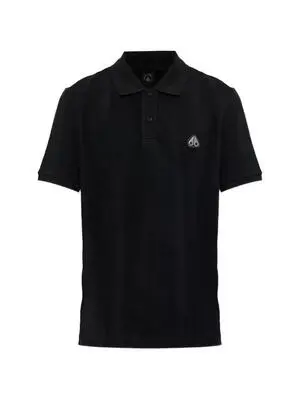 Moose Knuckles Logo-patch Polo Shirt - Black