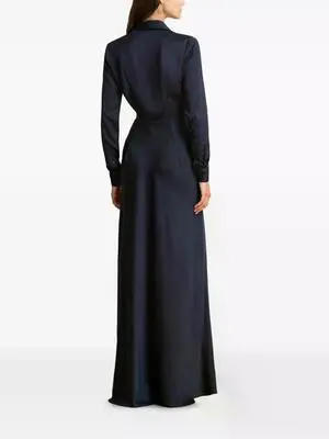 Ralph Lauren Aniyah Pleated Crisscross Gown