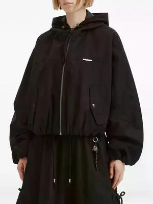 Izzue Hooded Logo-print Oversized Jacket