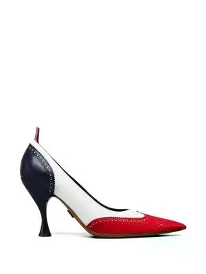 Thom Browne Wingtip Leather Pumps - White