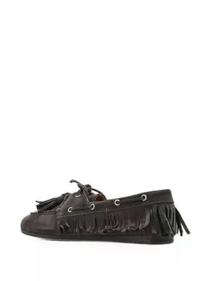POSA Fringed Loafers With Tassel Detail