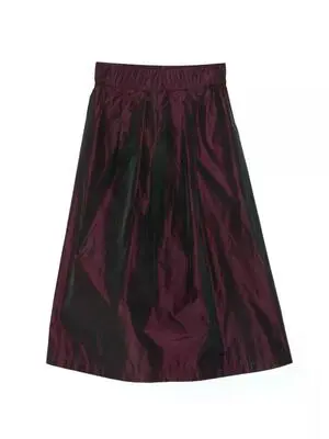 WHYCI MILANO Pleated Midi Skirt With Iridescent Finish