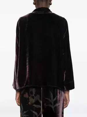 WHYCI MILANO Velvet Long-sleeve Shirt