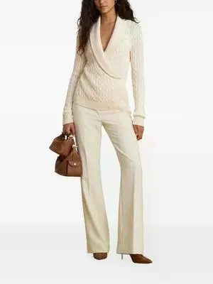 Ralph Lauren Cable-knit Shawl-collar Sweater