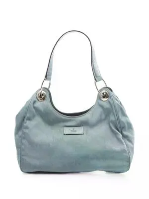 Gucci 2000s Canvas Leather Shoulder Bag