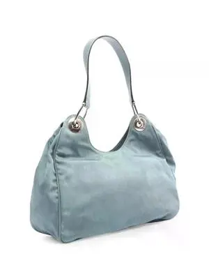Gucci 2000s Canvas Leather Shoulder Bag
