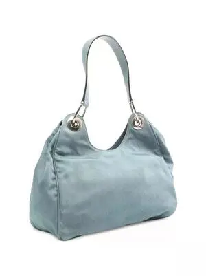 Gucci 2000s Canvas Leather Shoulder Bag