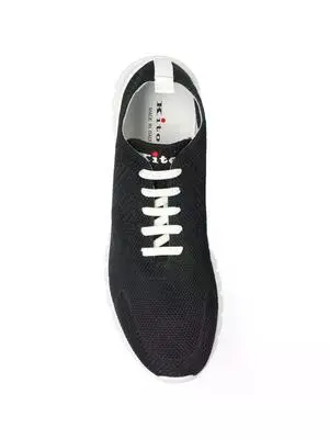Kiton Mesh-knit Lace-up Sneakers