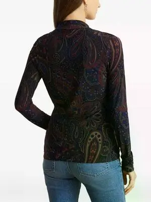 Ralph Lauren Paisley-print Wrap-style Top