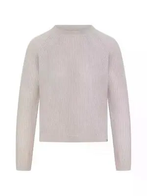 Herno Ribbed-knit Sequin-embellished Sweater - Neutrals