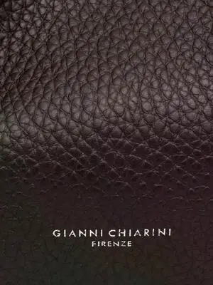 GIANNI CHIARINI Small Grained Leather Tote Bag - Brown