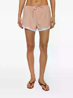 Posse Name Tabitha Scalloped Lace-trim Shorts - Pink