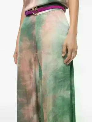 Pinko Gradient Satin Wide-leg Trousers