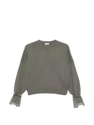Brunello Cucinelli Monili-embellished Crew Neck Sweater