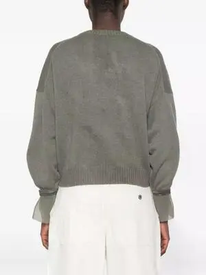 Brunello Cucinelli Monili-embellished Crew Neck Sweater